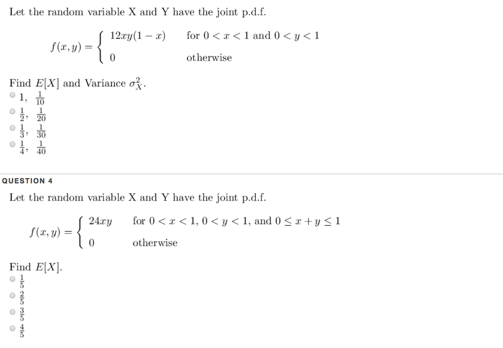 Solved Let the random variable X and Y have the joint p.d.f. | Chegg.com