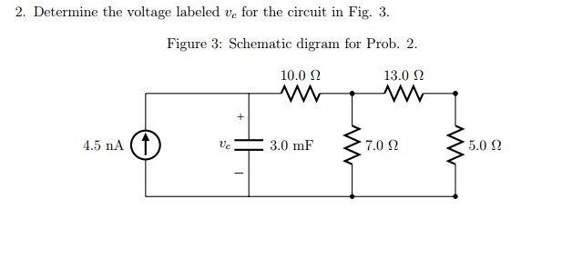 Solved Determine the voltage labeled v_c for the circuit in | Chegg.com
