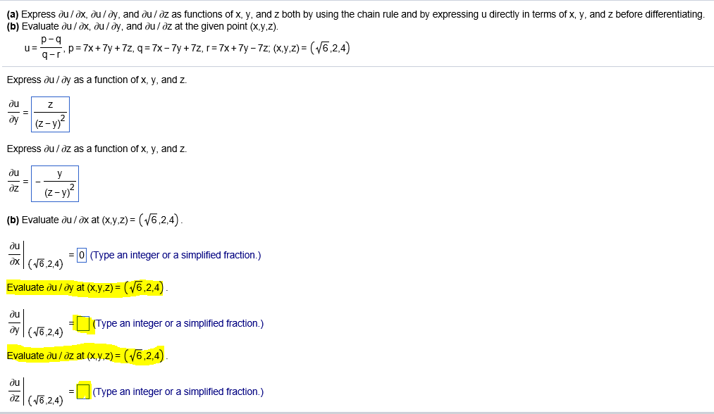 Solved Express partial differential u/partial differential | Chegg.com