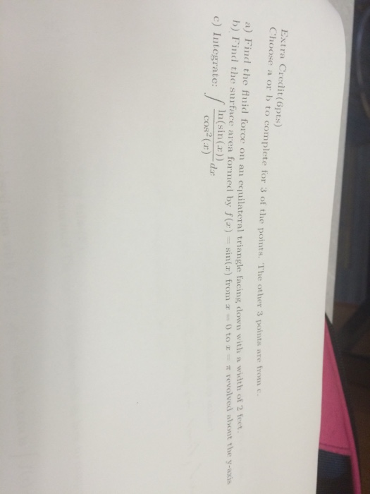 Solved Find the fluid force on an equilateral triangle | Chegg.com