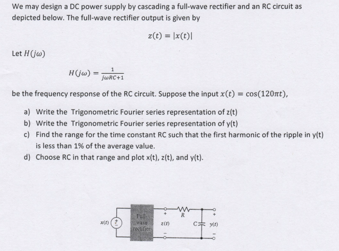 Solved We may design a DC power supply by cascading a | Chegg.com