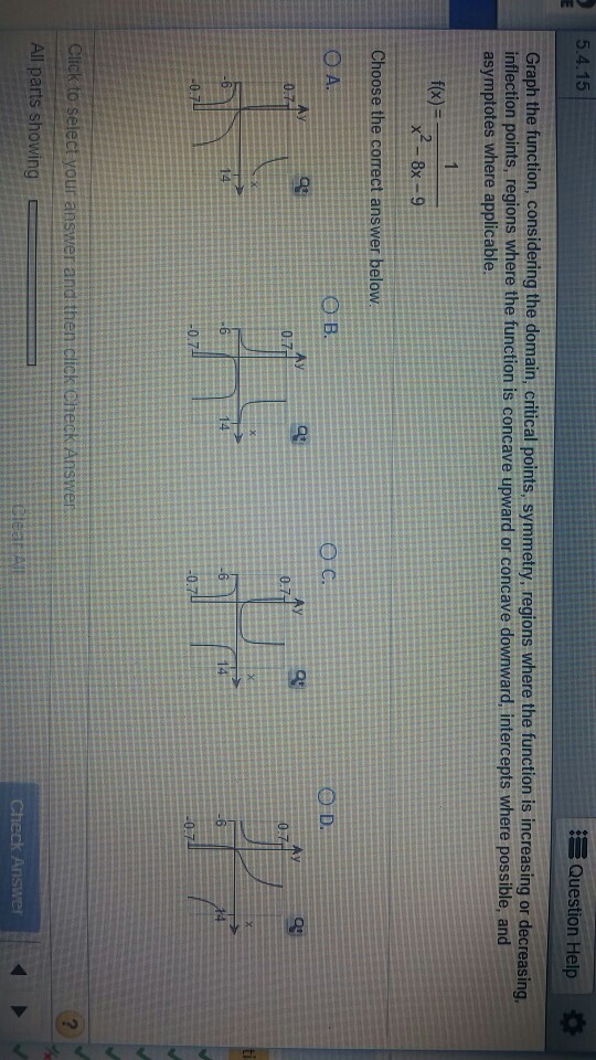 Graph the function, considering the domain, critical | Chegg.com
