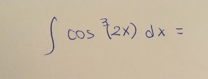 Solved Integral cos^3 (2x) dx = | Chegg.com