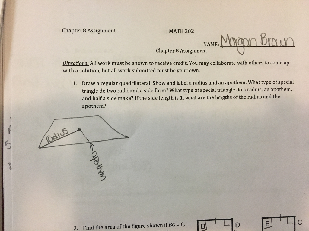 Solved Chapter 8 Assignment Math 302 Name Chapter 8 
