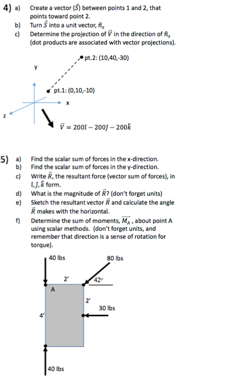 Solved Create a vector (S) between points 1 and 2, that | Chegg.com