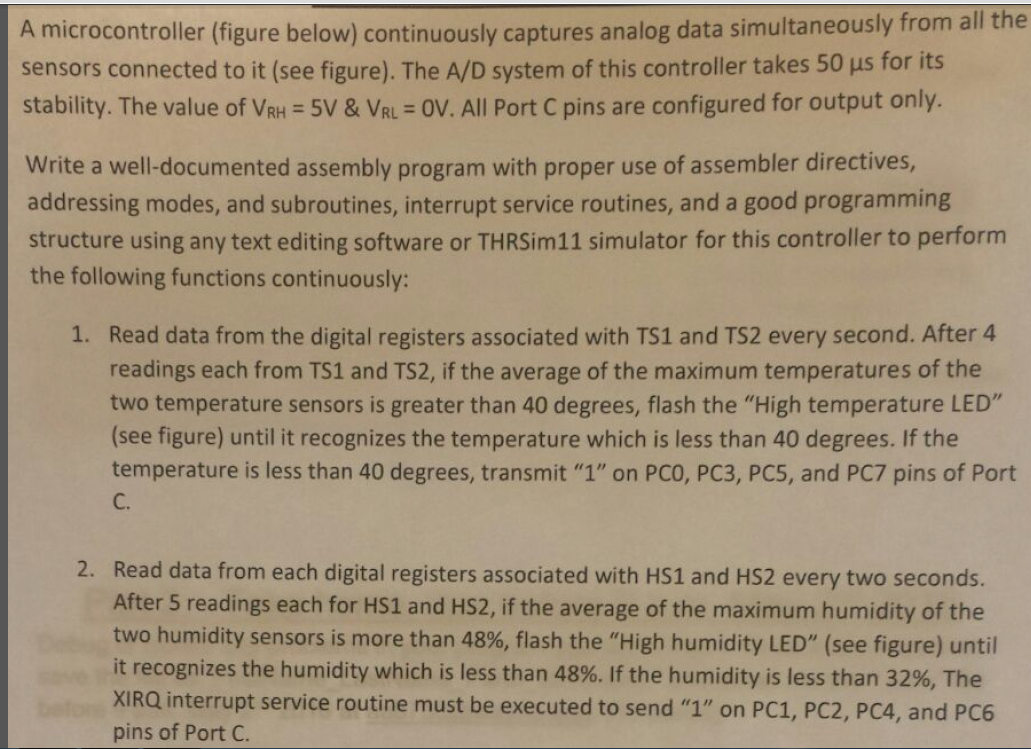 A microcontroller (figure below) continuously | Chegg.com