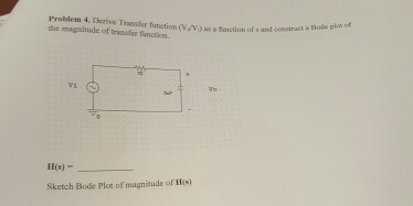 Solved Derive Transfer function (V_n/V_i) as a function of s | Chegg.com