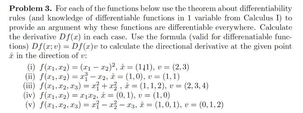 Solved For each of the functions below use the theorem about | Chegg.com