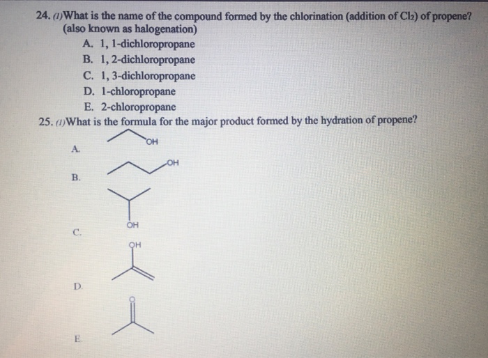 Solved What is the name of the compound formed by the | Chegg.com