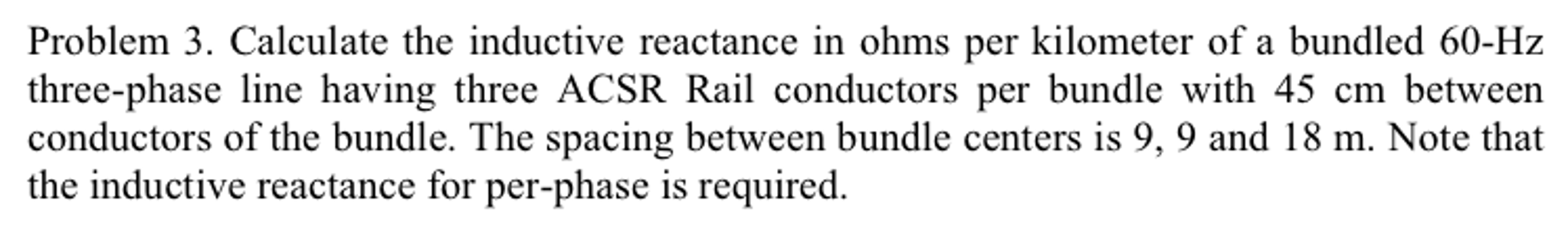 Solved Calculate the inductive reactance in ohms per | Chegg.com