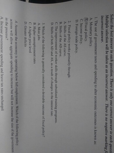 Solved Select the best answer in each question. There is | Chegg.com