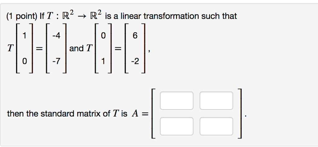 Solved If T: R^2 rightarrow R^2 is a linear transformation | Chegg.com