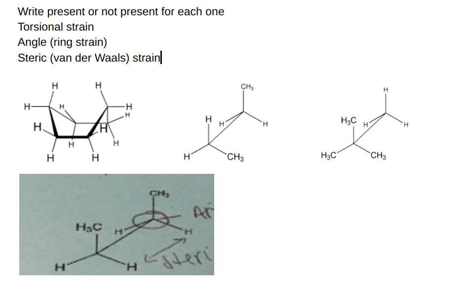 Solved Write present or not present for each one Torsional | Chegg.com