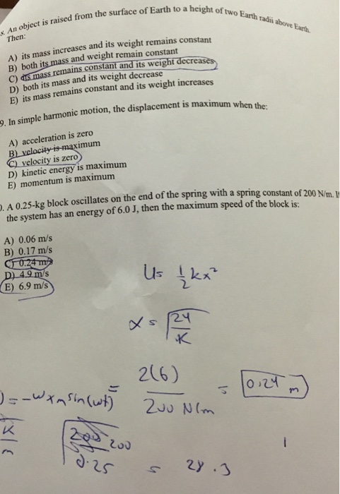 Solved An object is raised from the surface of earth to a | Chegg.com