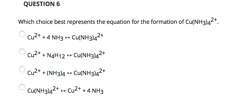 Solved: QUESTION 6 Which Choice Best Represents The Equati... | Chegg.com