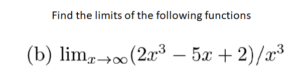 Solved Find the limits of the following functions | Chegg.com