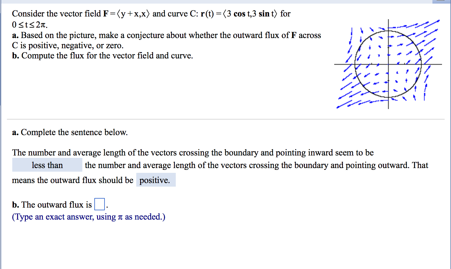 Consider the vector field F = (y + x,x) and curve C: | Chegg.com