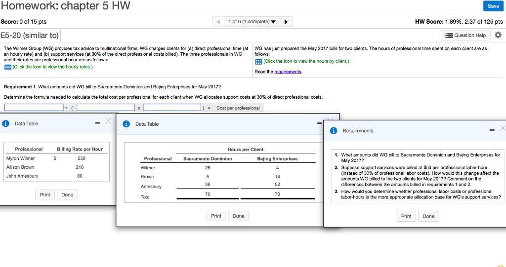 Solved Homework Chapter 5 Hw Score 0 Of 15 Pts E5 20