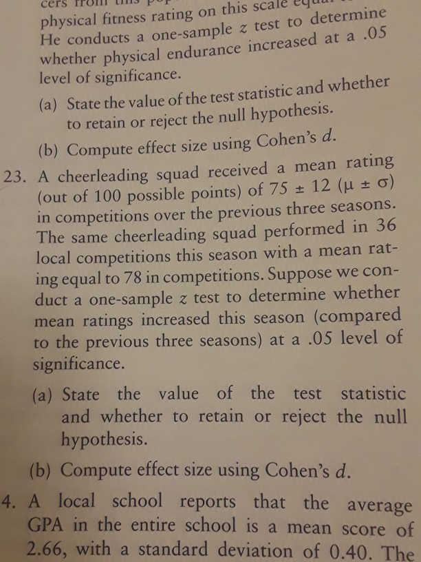 Solved Cers Fromm O P He Conducts A One Sample Z Test To