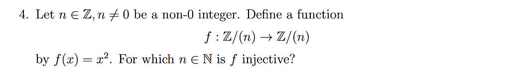 Solved Let n elementof Z, n notequalto 0 be a non-0 integer. | Chegg.com