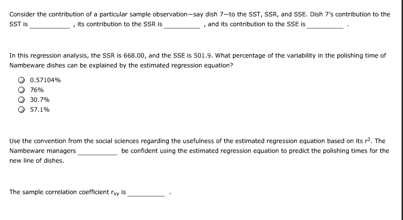 Solved 1 The Coefficient Of Determination And The Sample Chegg