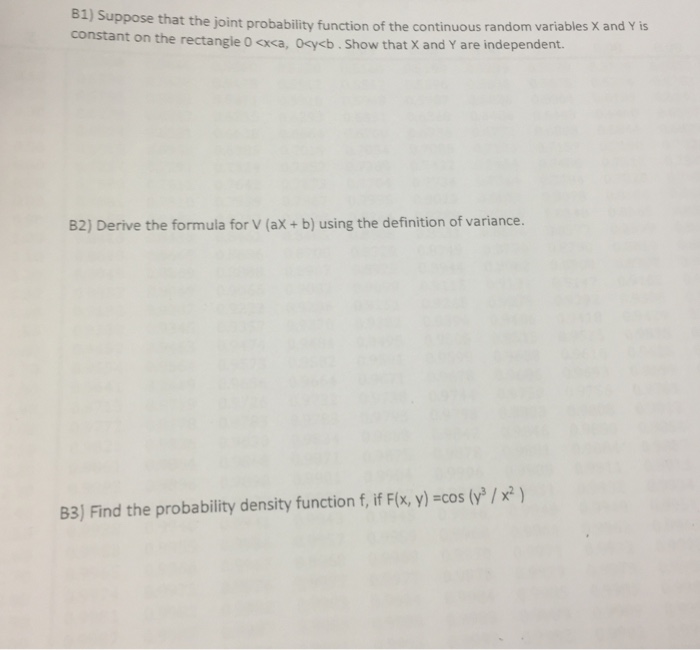 Solved Suppose that the joint Probability function of the | Chegg.com