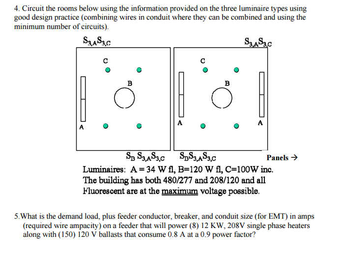 Solved Circuit the rooms below using the information | Chegg.com