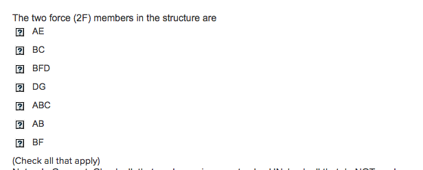 Solved The two force (2F) members in the structure are 囝AE | Chegg.com