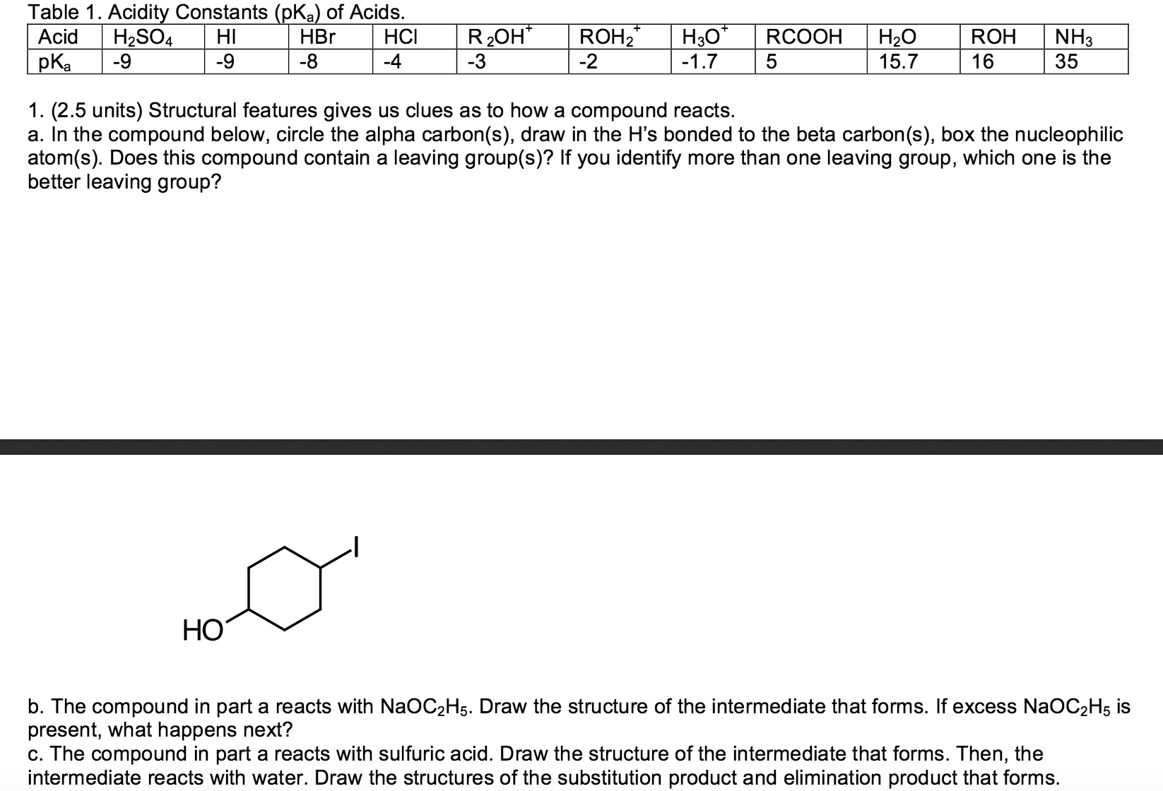 Solved Acidity Constants (pK_a) of Acids. Structural | Chegg.com