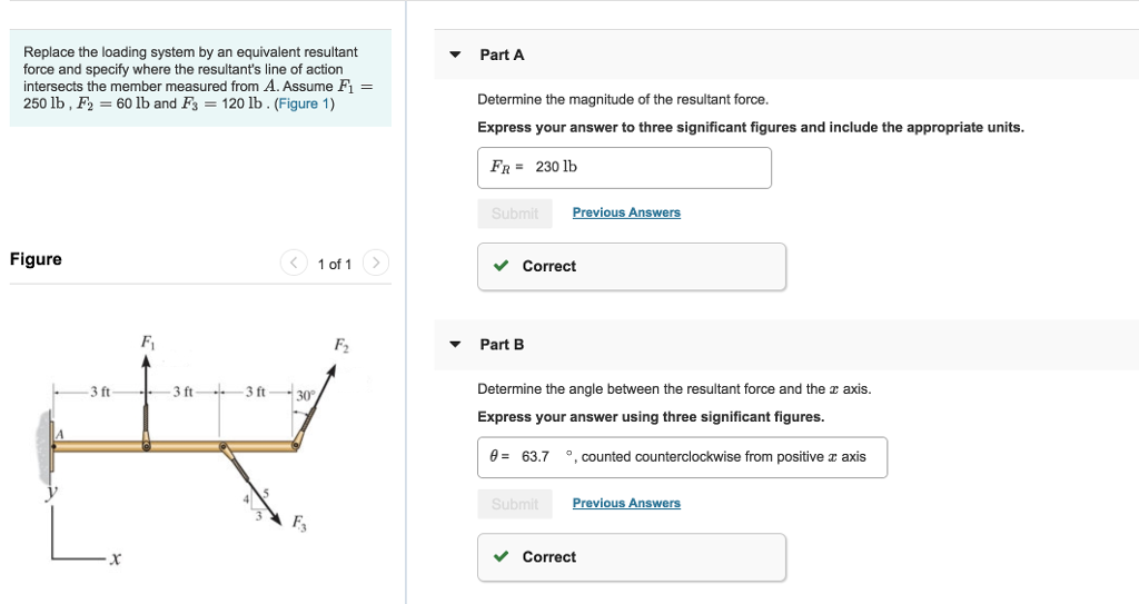 Solved Replace the loading system by an equivalent resultant | Chegg.com