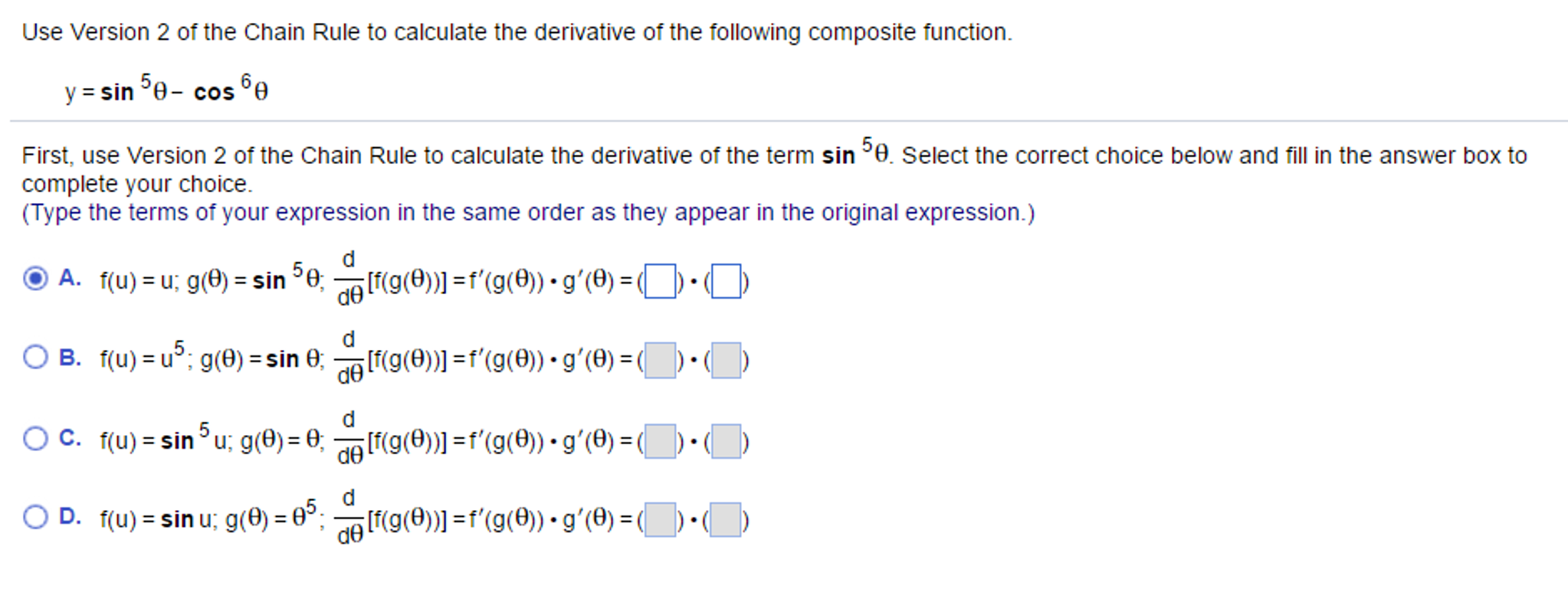 Solved Use Version 2 of the Chain Rule to calculate the | Chegg.com