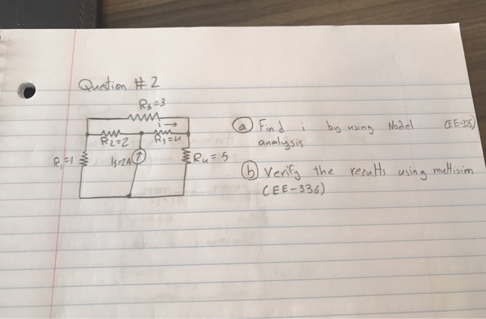Solved Find i by using Model analysis b) Verify the | Chegg.com