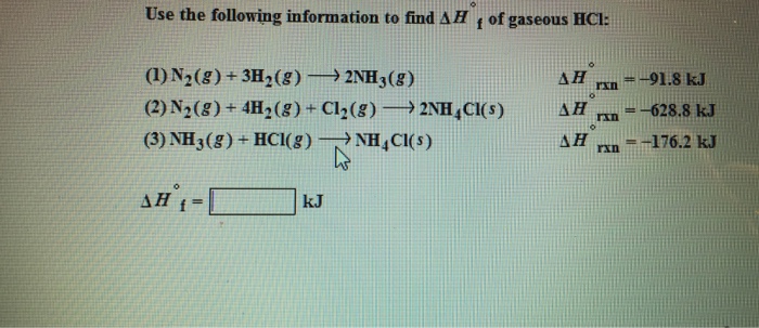 Solved Use the following information to find delta H degree | Chegg.com