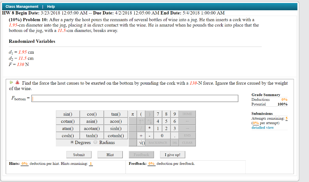 Solved Class Management Help HW 8 Begin Date: 3/23/2018 | Chegg.com