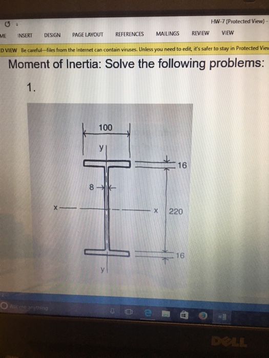 Solved Moment of Inertia: Solve the following problems: | Chegg.com