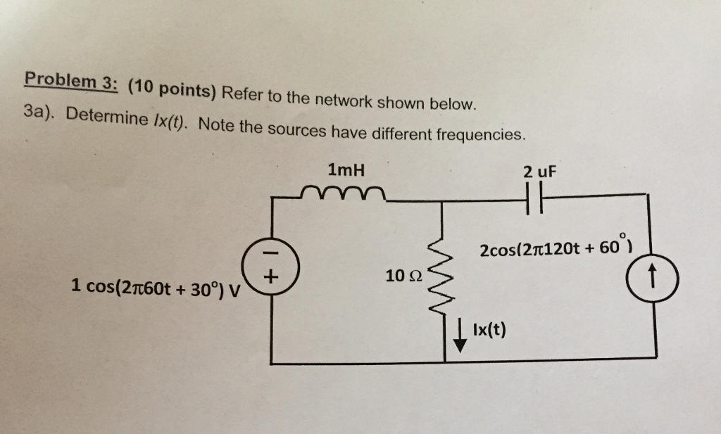 Solved Refer to the network shown below. 3a). Determine | Chegg.com