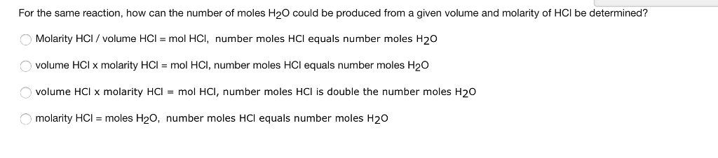 Solved For the balanced reaction HCl(aq) + NaOH(aq) → H2O() | Chegg.com