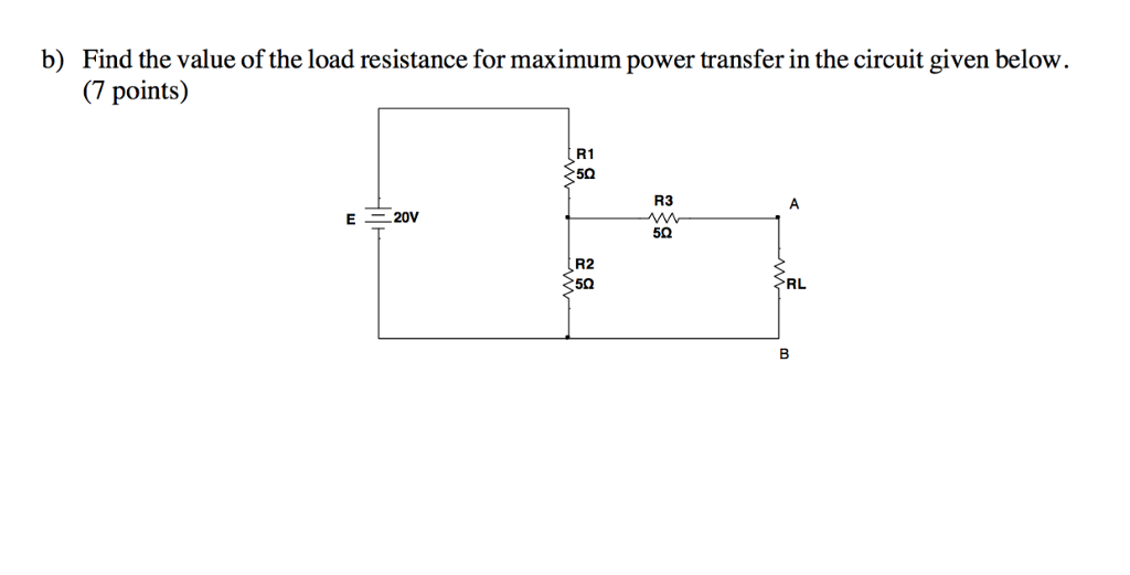 Solved Find the value of the load resistance for maximum | Chegg.com