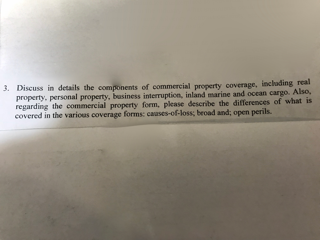 Solved 3. Discuss in details the components of commercial | Chegg.com