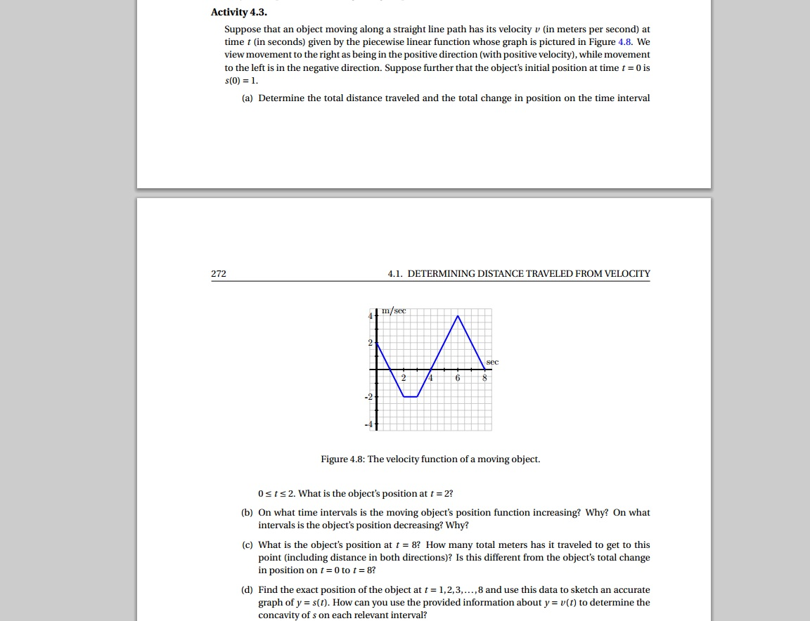 Solved Suppose That An Object Moving Along A Straight Line