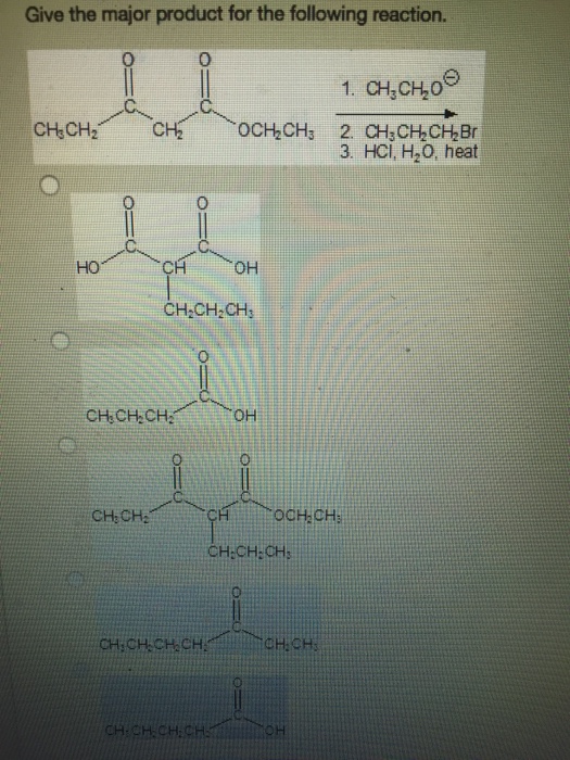 Solved Give the major product for the following reaction. | Chegg.com