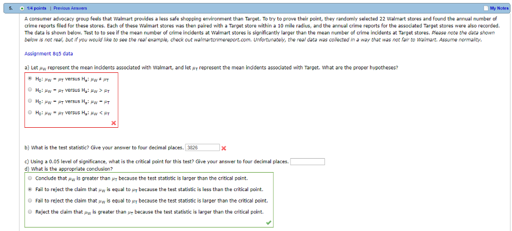 Solved 5. 114 points 1 Previous Answers My Notes A consumer | Chegg.com
