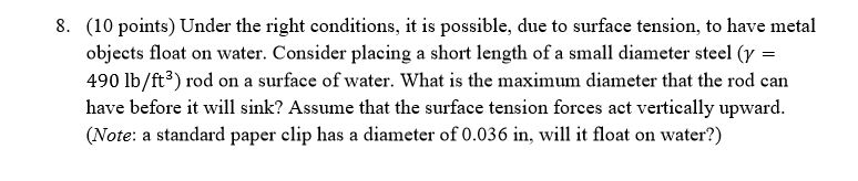 Solved Under the right conditions, it is possible, due to | Chegg.com