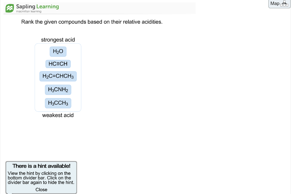 Solved: Sapling Learning Macmillan Learning Rank The Given... | Chegg.com Solved: Sapling Learning Macmillan Learning Rank The Given... | Chegg.com