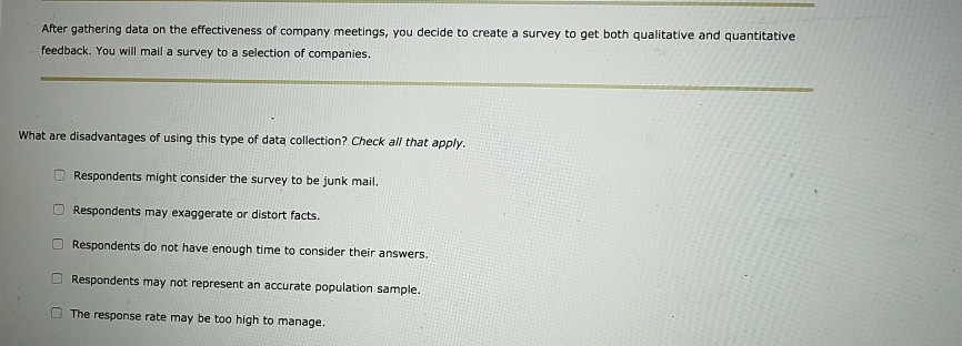 Solved After gathering data on the effectiveness of company | Chegg.com
