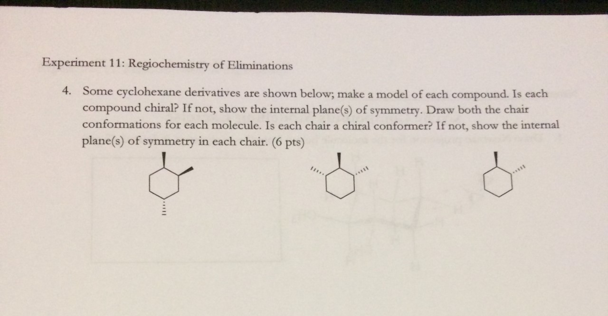 Solved Cyclic Compounds Modelling Exercise Draw Newman | Chegg.com