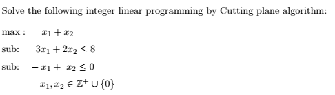 Solve the following integer linear programming by | Chegg.com