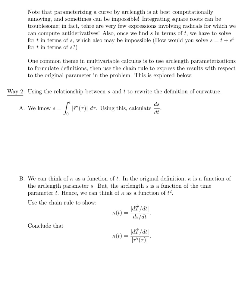 Solved Let Os describe a smooth curve parameterized by | Chegg.com