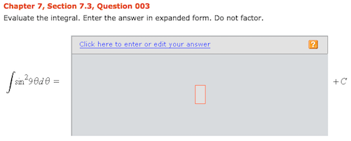 Solved Chapter 7, Section 7.3, Question 00:1 Evaluate the | Chegg.com