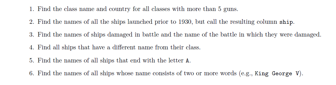 Solved Database Exercise 614 Write The Following Queries 